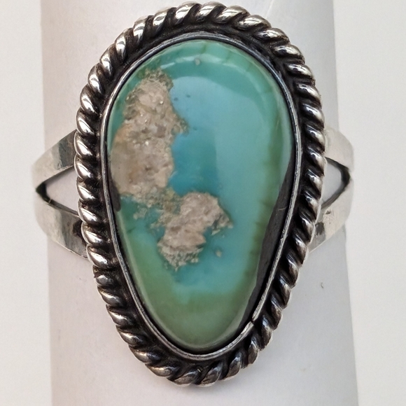Jewelry | Vintage Native American Sterling Silver Turquoise Ring Sz65 ...